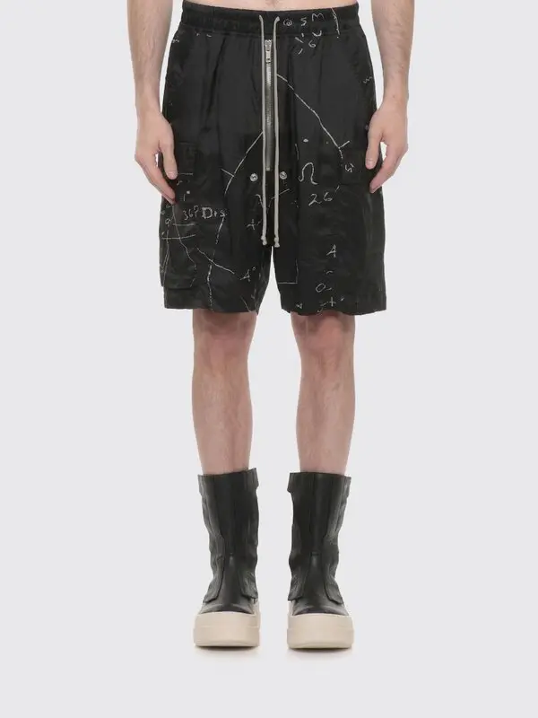 Rick Owens Printed Viscose Blend Cargo Shorts