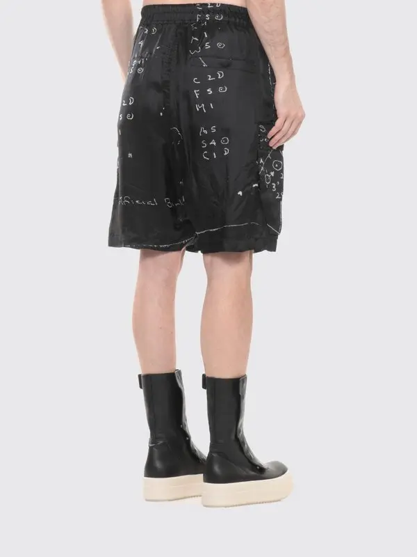 Rick Owens Printed Viscose Blend Cargo Shorts