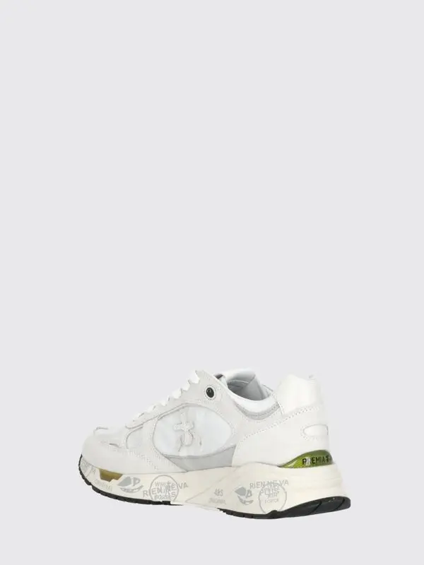 Premiata Mased Suede And Nylon Sneakers - White