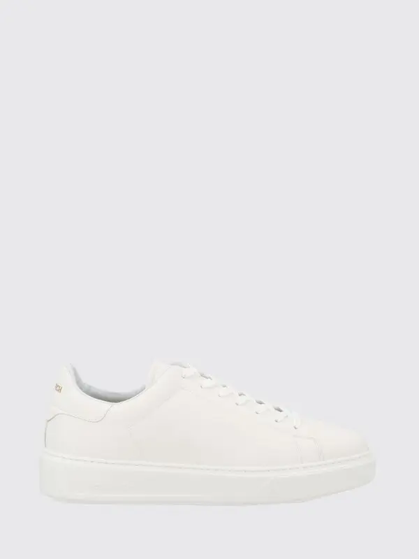 Woolrich Low-top Sneakers In Smooth Leather With Padded Ankle And Rear Logo