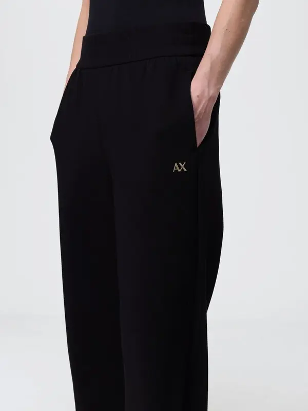 Armani Exchange Cotton Blend Crêpe Jogging Trousers - Black