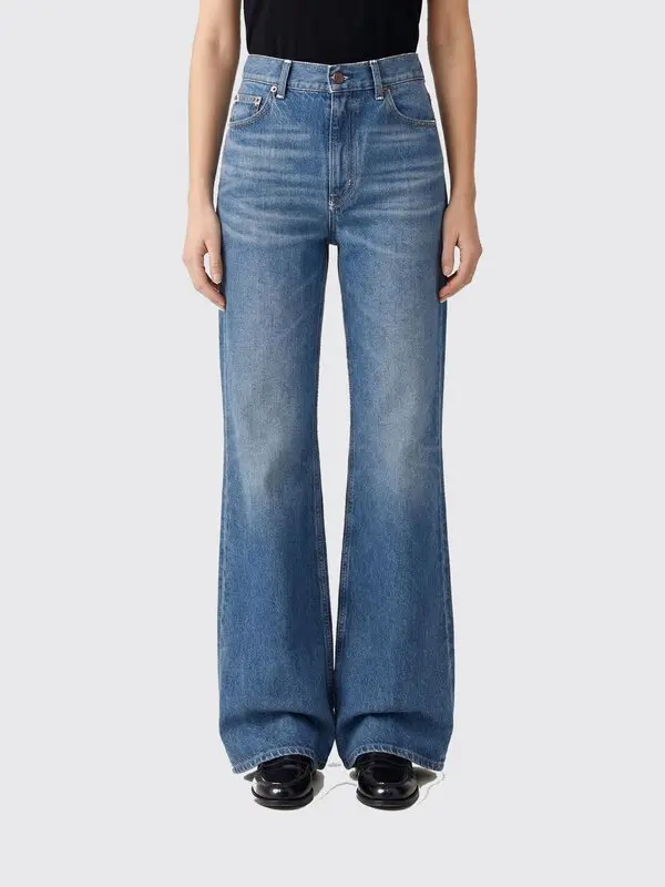 Chloé Flared Cotton Denim Jeans