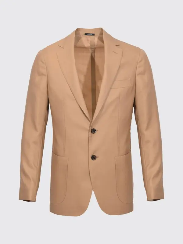 SARTORIO NAPOLI Single-breasted Cashmere And Silk Blazer With Peak Lapels - Camel