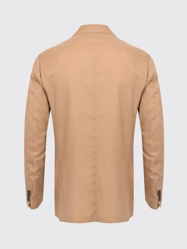SARTORIO NAPOLI Single-breasted Cashmere And Silk Blazer With Peak Lapels - Camel