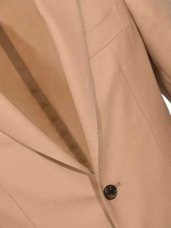 SARTORIO NAPOLI Single-breasted Cashmere And Silk Blazer With Peak Lapels - Camel