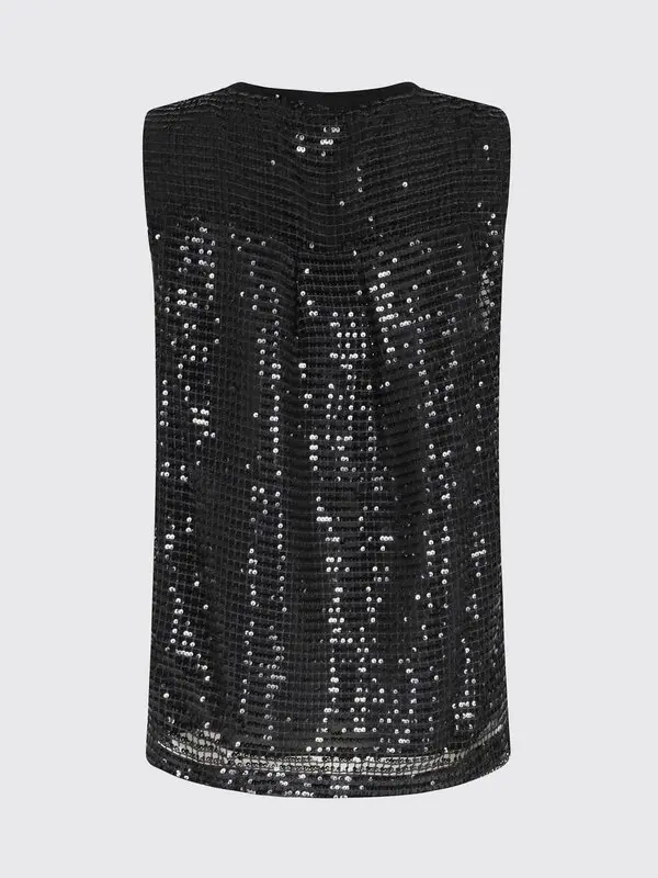 MEIMEIJ Sleeveless Cotton Top With Sequins