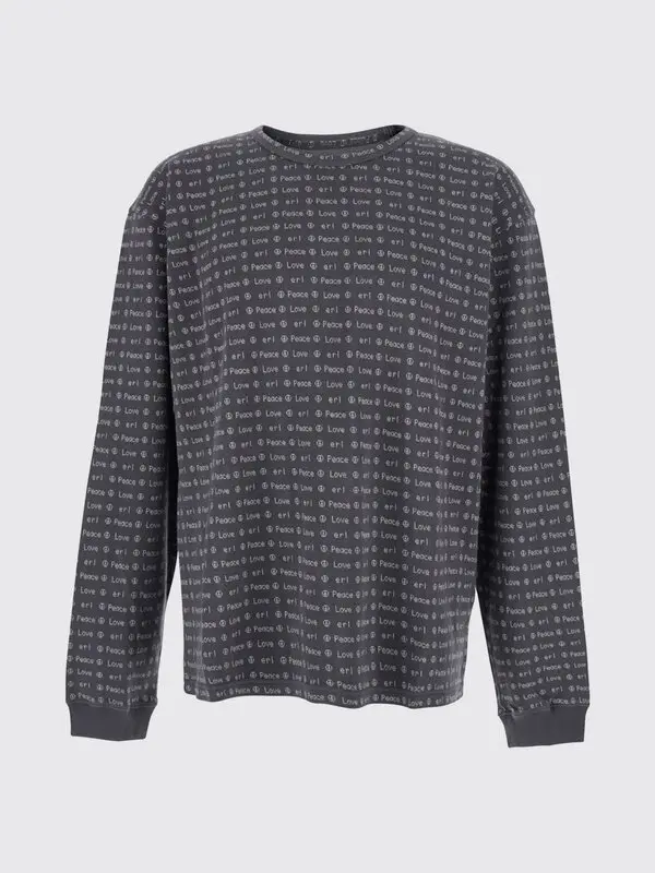 ERL Long-sleeved Cotton T-shirt With Contrast Logo Print