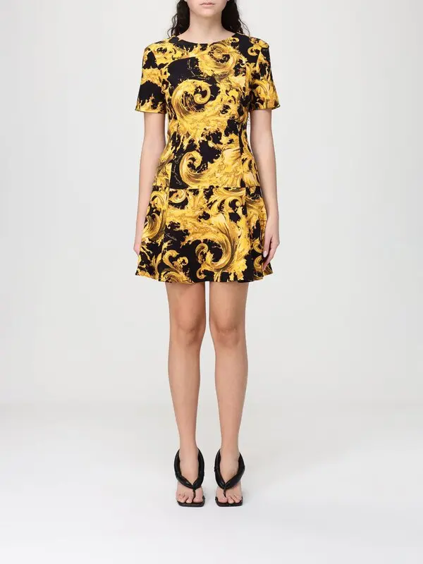 Versace Printed Short Sleeve Dress