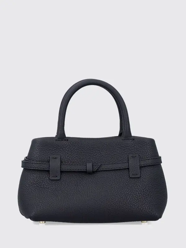Manu Atelier Le Cambon 20 Mini Grained Calfskin Handbag - Black