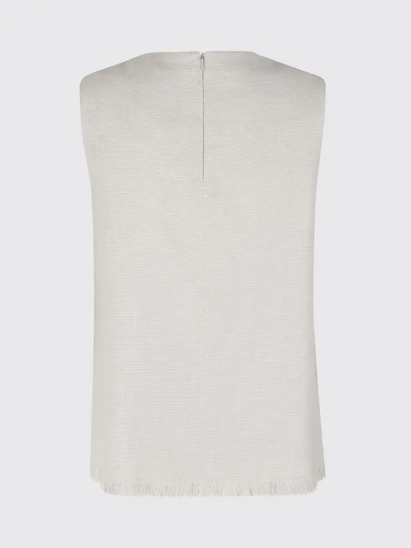 Max Mara Linen And Cotton Top - White