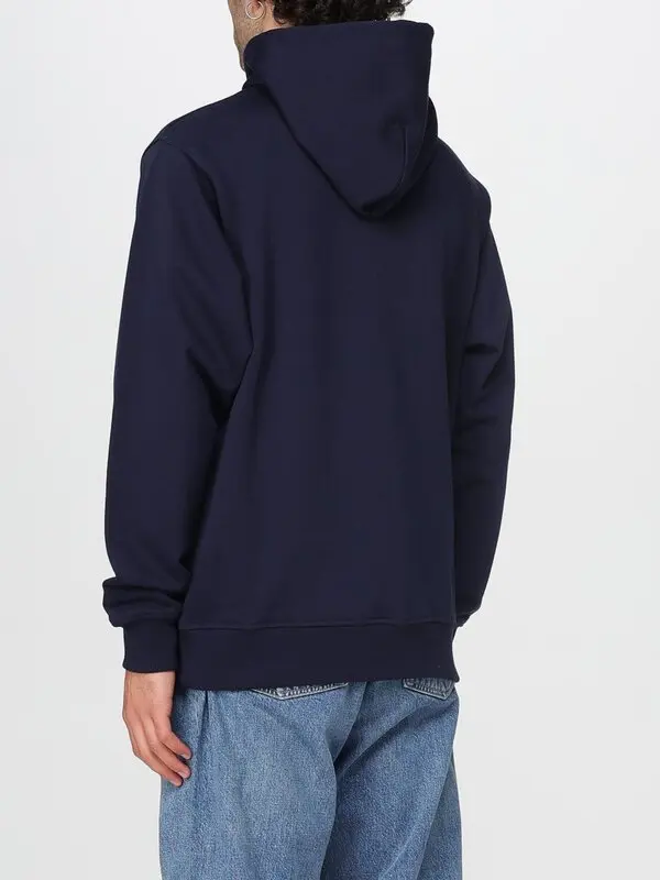 Drole De Monsieur Embroidered Logo Hoodie - Blue