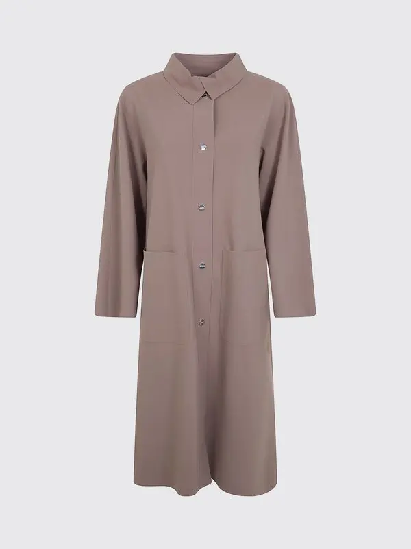 Herno Single-breasted Knee-length Jersey Trench Coat With Classic Collar