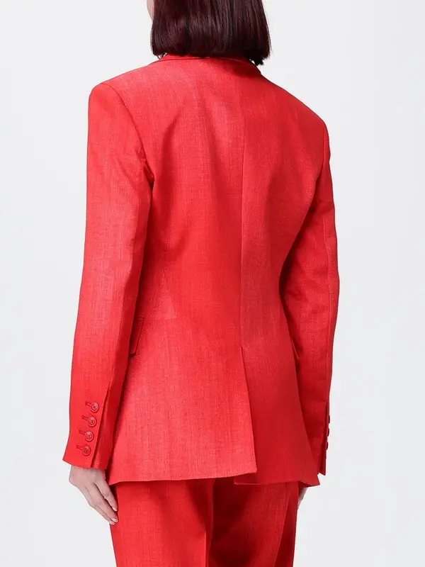 Ermanno Scervino Single Breasted Viscose Blazer - Red