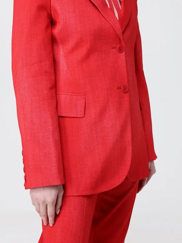 Ermanno Scervino Single Breasted Viscose Blazer - Red