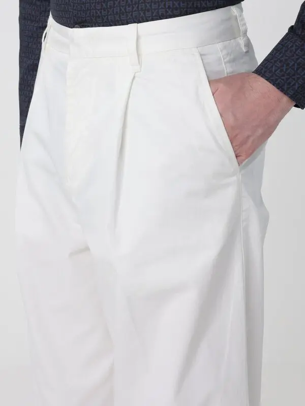 Armani Exchange Wide-leg Cotton Trousers