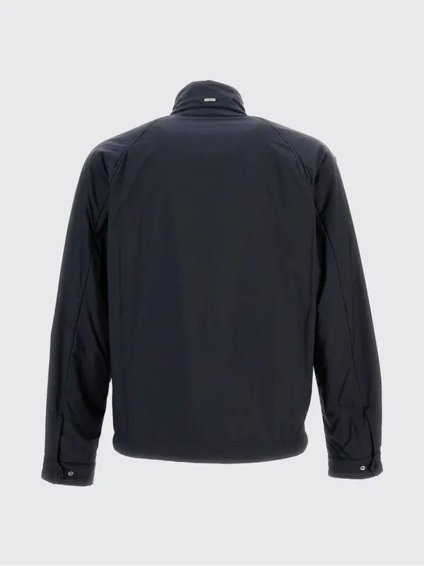Herno Nylon Windbreaker Jacket With High Neck And Two-way Zip Closure