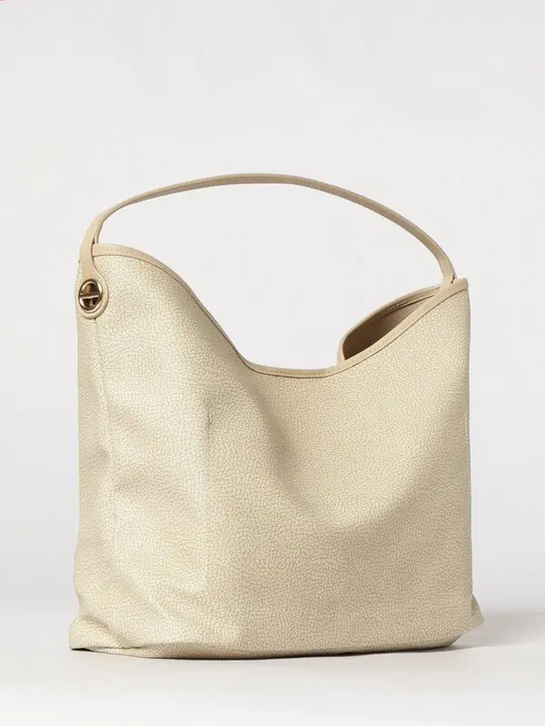 Borbonese Polka Dot Recycled Nylon Hobo Bag With Magnetic Closure