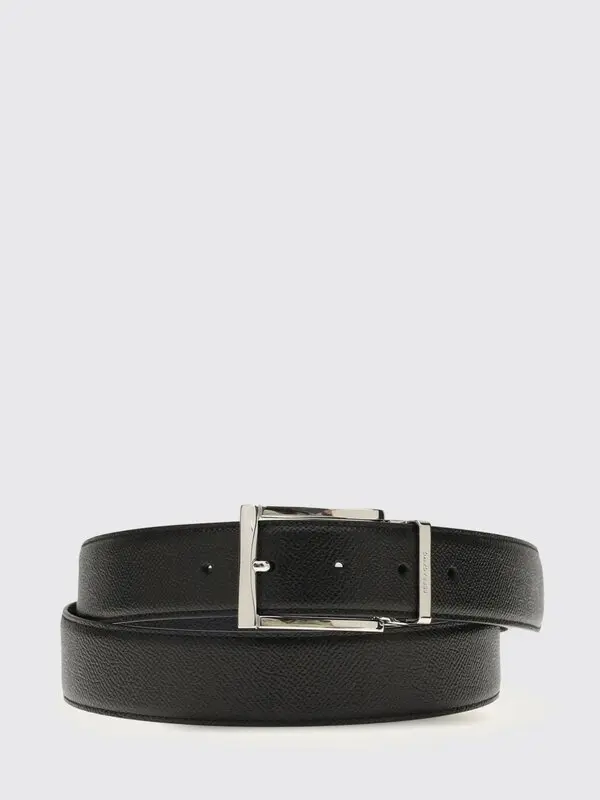 FERRAGAMO Reversible Gancini Belt In Leather - Black