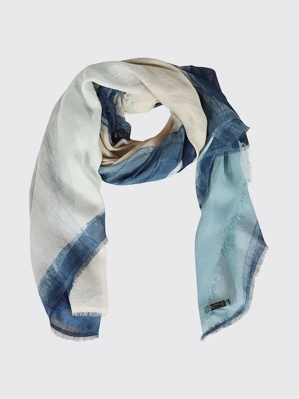 Faliero Sarti Marea Silk Blend Scarf - Blue
