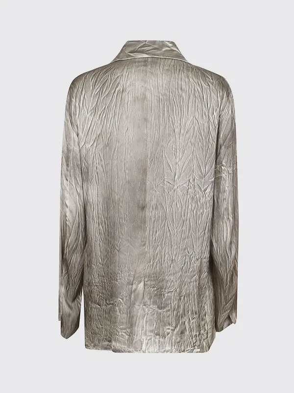 Avant Toi Crinkled Effect Silk Single Breasted Blazer