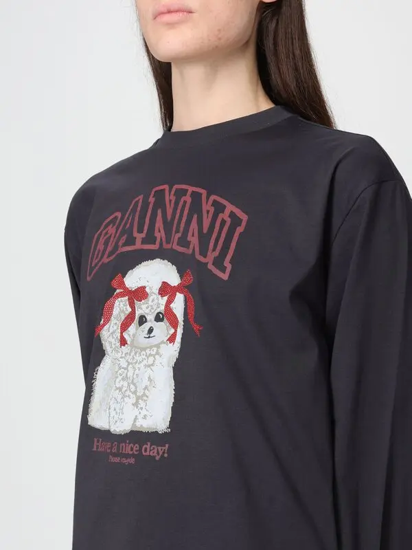 GANNI Long-sleeve Jumper With Graphic Detail
