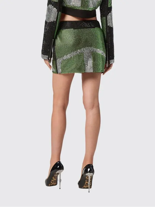 Philipp Plein Mini Skirt With Rhinestones