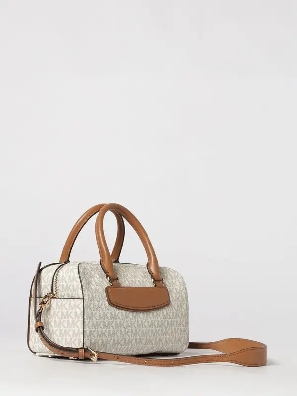 Michael Kors Jet Set Grained Coated Cotton Bag With Mk Monogram