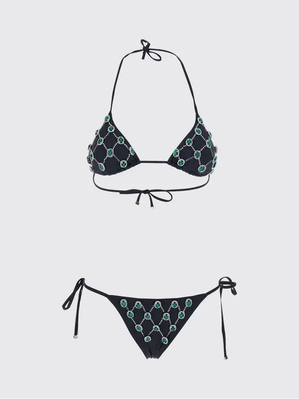 VENUJA Polyester Bikini With Rhinestones