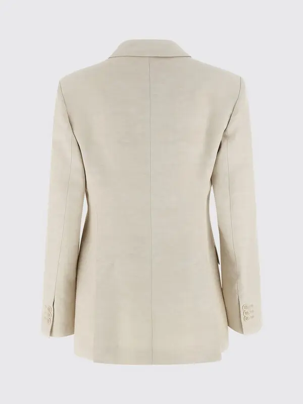 PAROSH Double Breasted Blazer - Beige