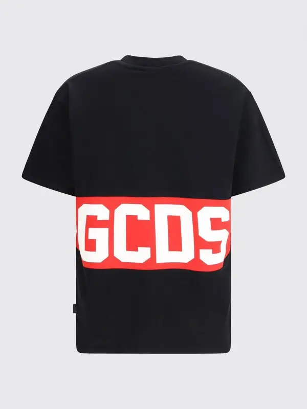 Gcds Cotton T-shirt With Logo - Black