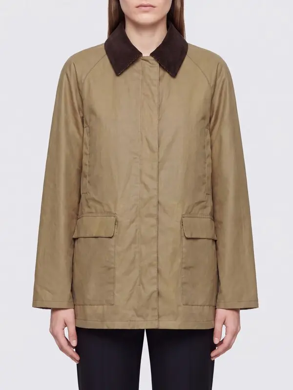 TOTEME Organic Cotton Jacket With Velvet Collar - Beige