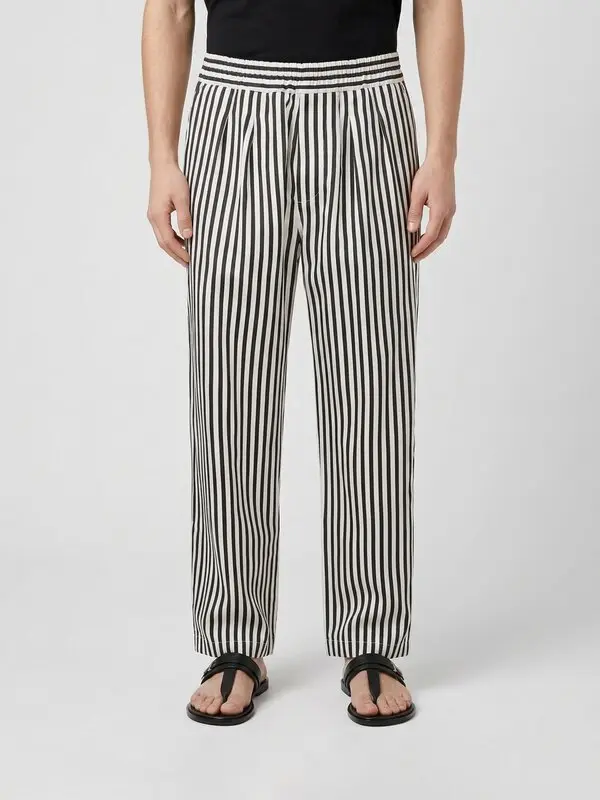 TOM FORD Striped Silk Wide Leg Trousers
