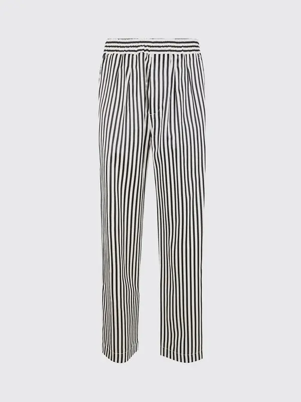 TOM FORD Striped Silk Wide Leg Trousers