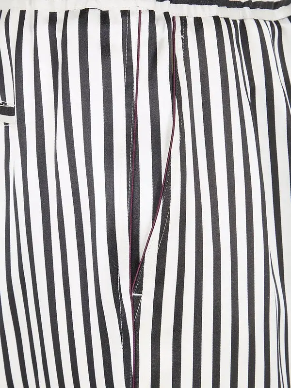 TOM FORD Striped Silk Wide Leg Trousers