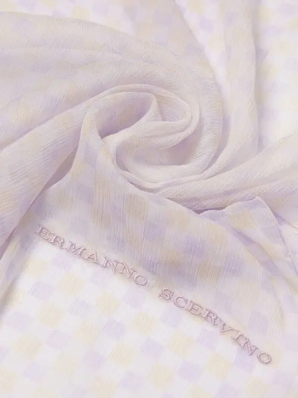 Ermanno Scervino Checked Silk Scarf