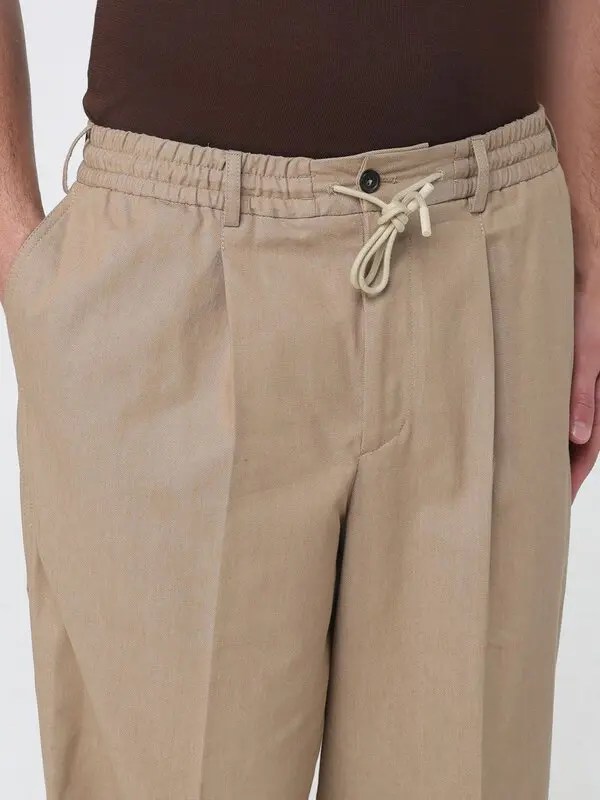 PT TORINO Cotton Drawstring Trousers - Sand