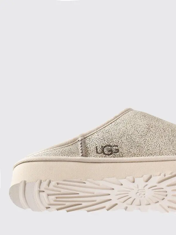 UGG Classic Crackle Leather And Shearling Clogs