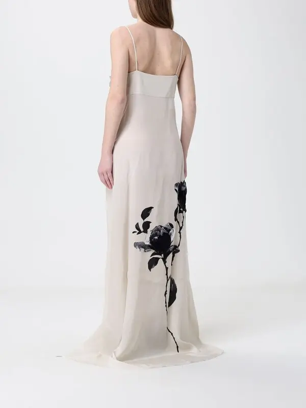 Ermanno Scervino Floral Print Silk Maxi Dress
