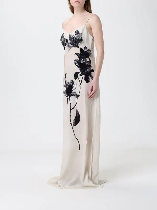 Ermanno Scervino Floral Print Silk Maxi Dress