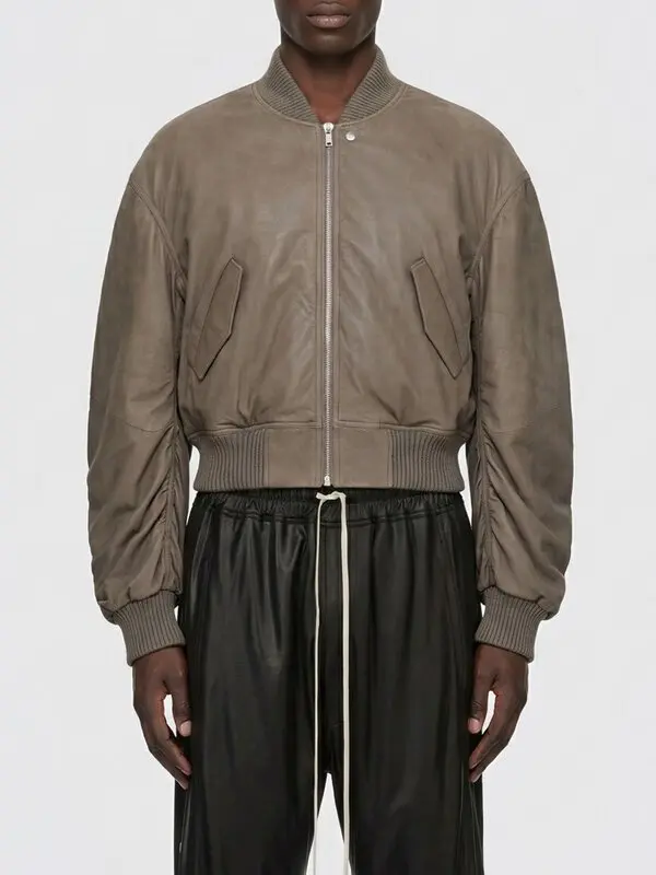 Rick Owens Leather Bomber Jacket