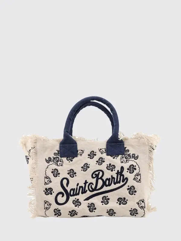 MC2 SAINT BARTH Vanity Cotton Handbag With Paisley Embroidery