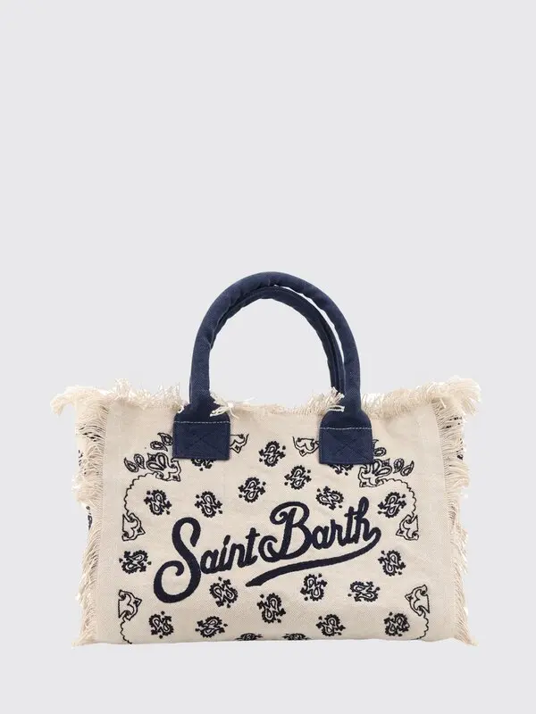 MC2 SAINT BARTH Vanity Cotton Handbag With Paisley Embroidery