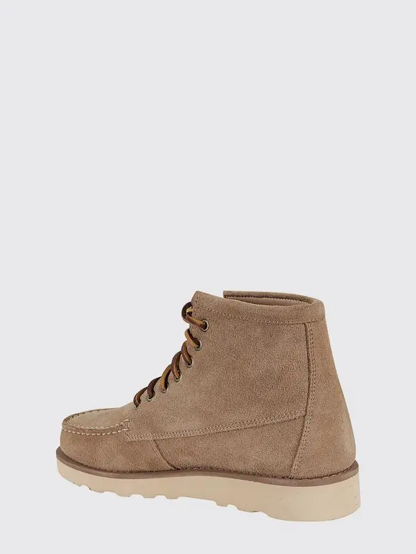 SEBAGO Suede Lace-up Ankle Boots With Moc Toe - Beige