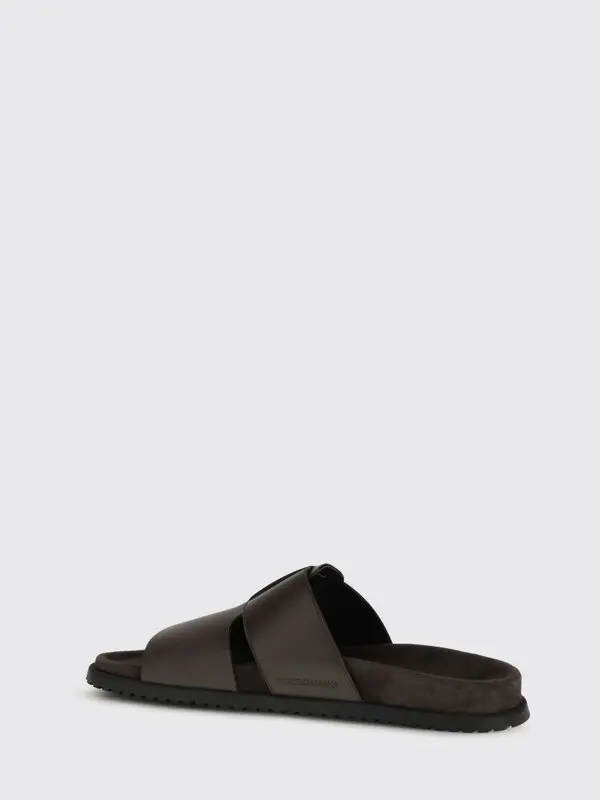 Dolce & Gabbana Leather Sandals - Ebony