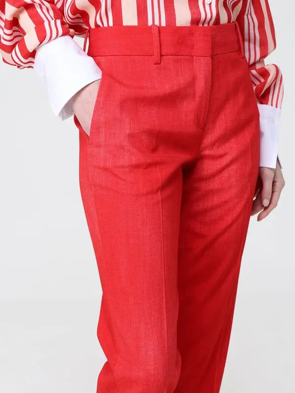 Ermanno Scervino Slim Fit Viscose Trousers - Red