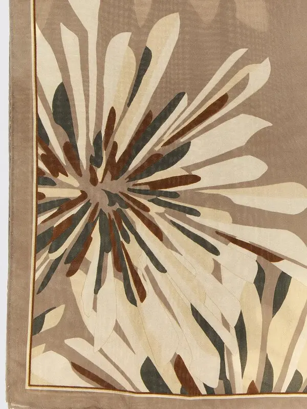 Brunello Cucinelli Printed Silk Scarf - Brown
