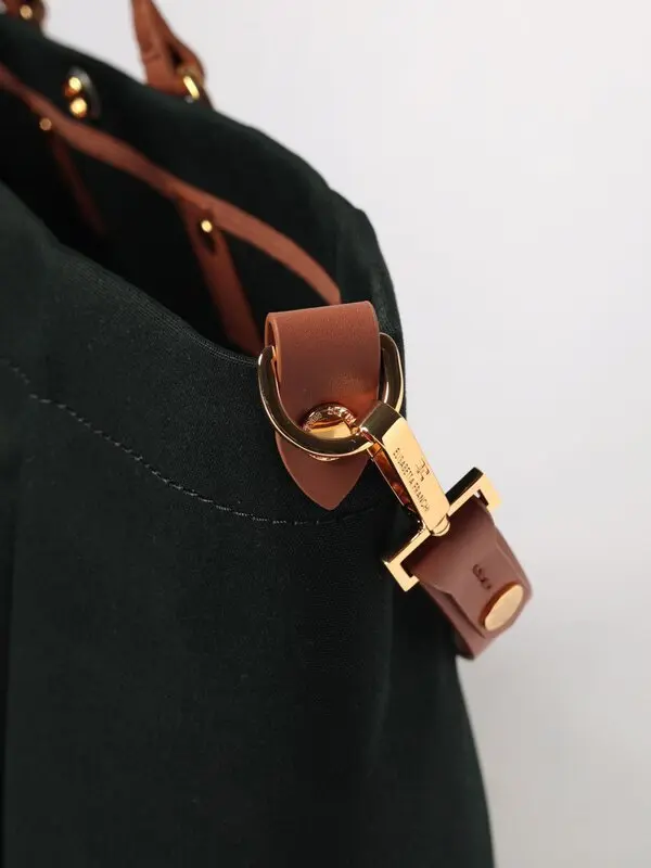 Elisabetta Franchi Cotton Canvas Bag With Logo