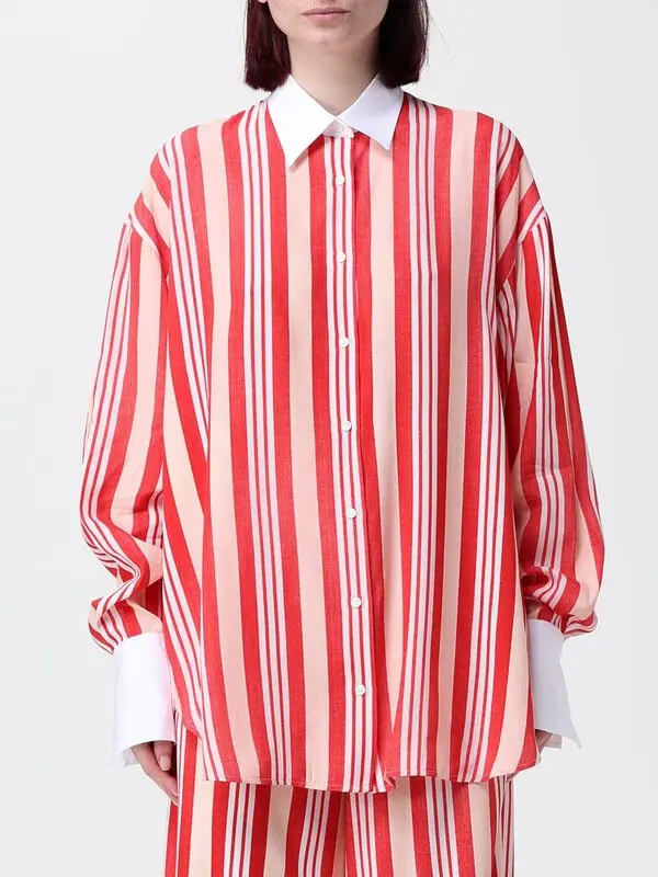 Ermanno Scervino Striped Viscose Relaxed Shirt