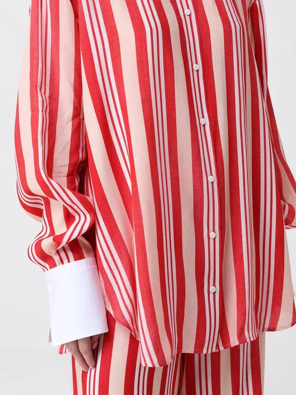 Ermanno Scervino Striped Viscose Relaxed Shirt