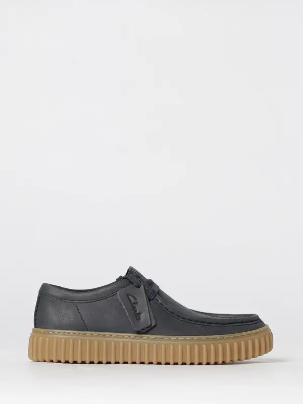 Clarks Torhill Lo Derby In Smooth Leather - Blue